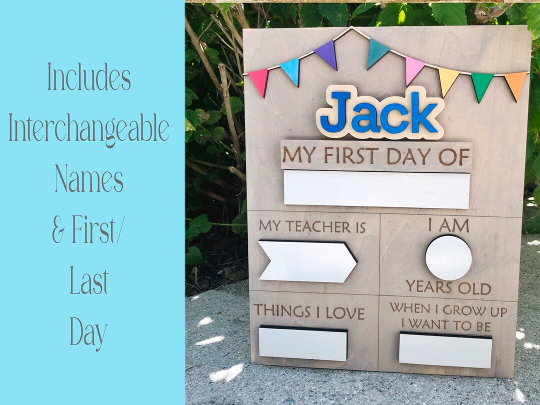 First Day of School Sign, Reusable Back to School Sign, First Day of ...