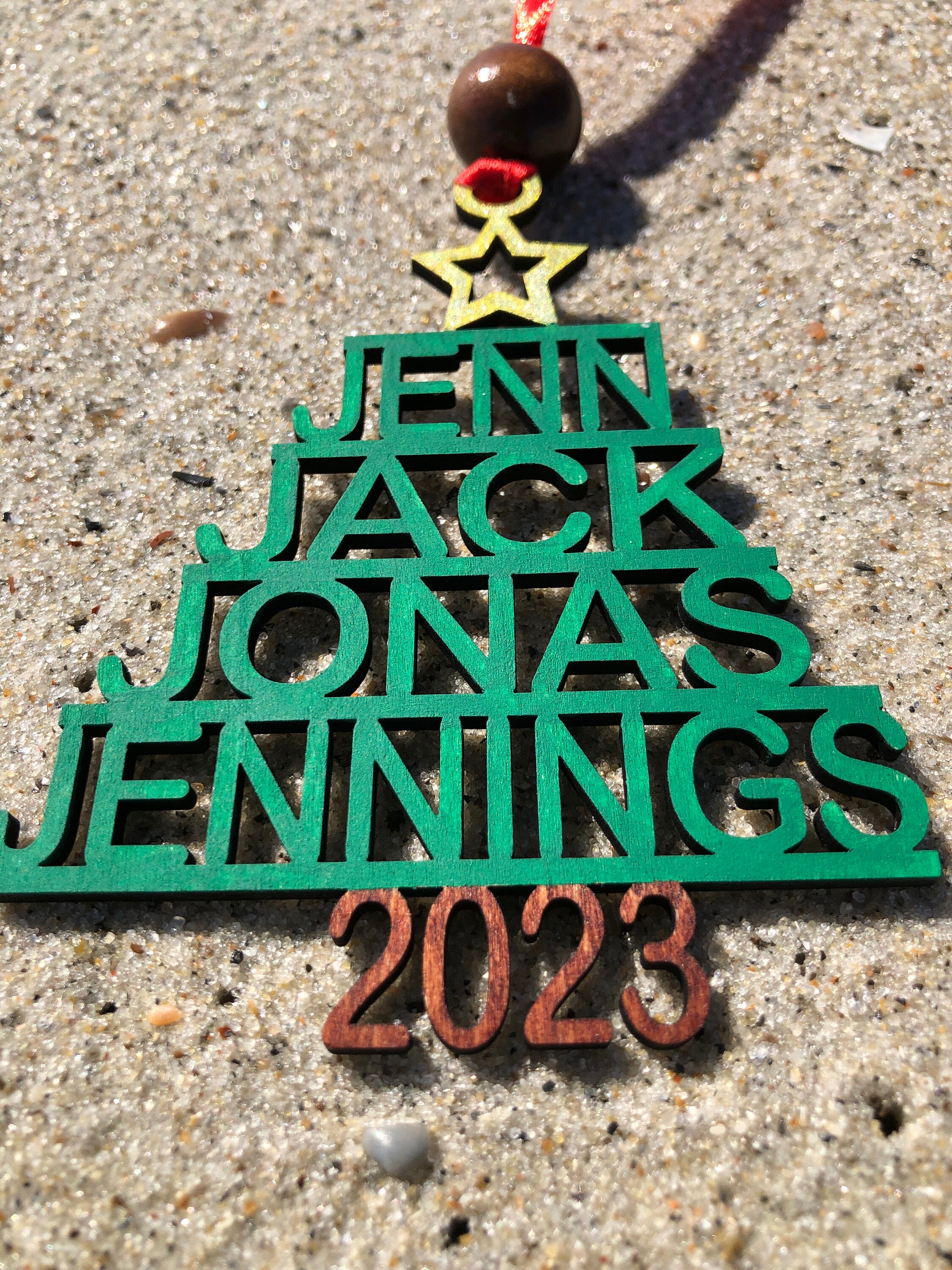 Family Tree Word Art Names Christmas Keepsake Ornament - Etsy