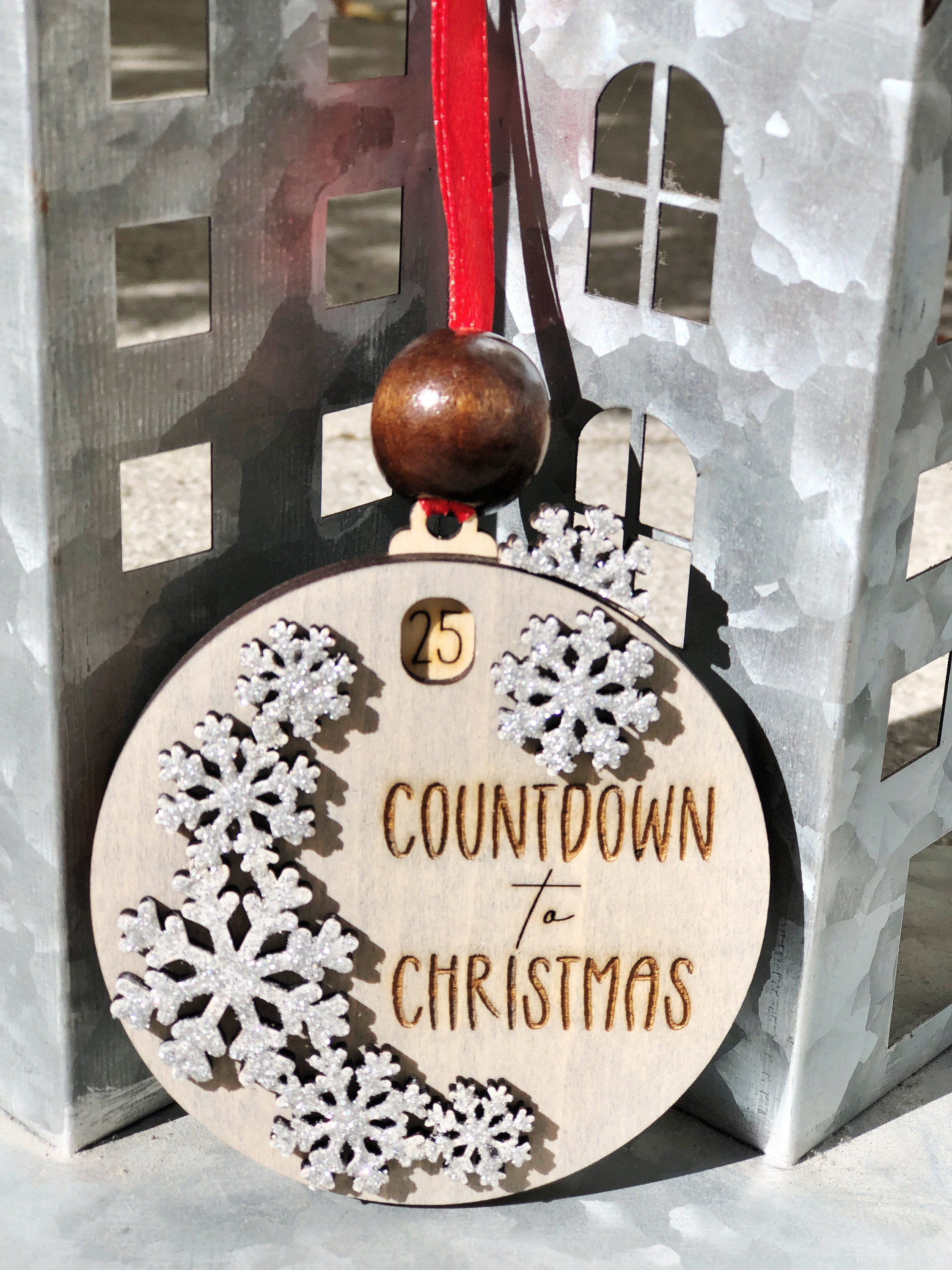 Christmas Countdown Ornament, Advent Calendar Alternative, Santa ...