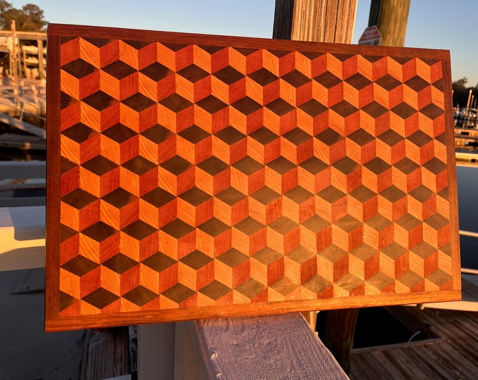 Walnut, Cedar and Hickory End Grain Cutting Board, North Carolina ...