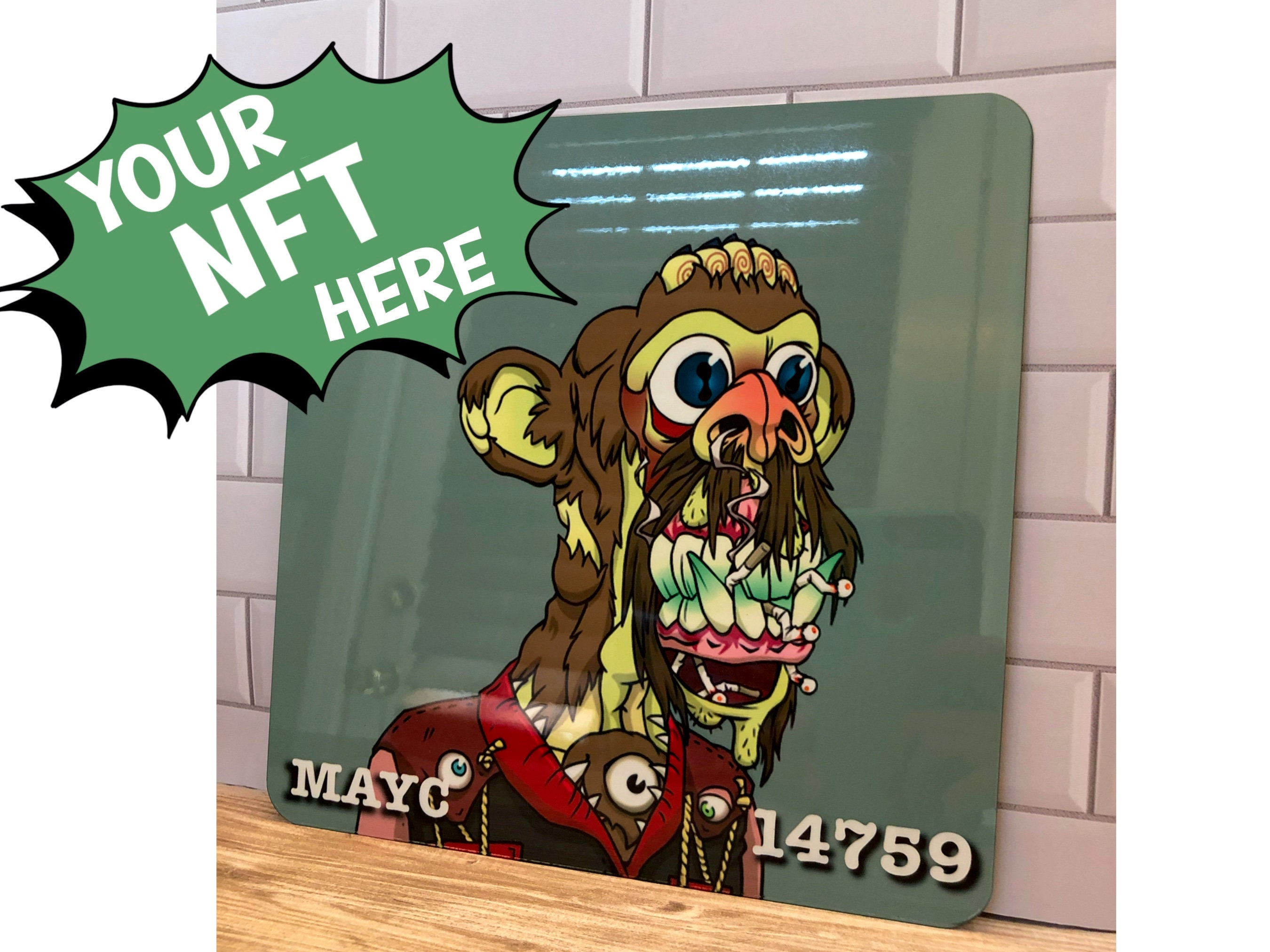Print Your Nfts on a Metal Panel With Floating Mount, Custom Nft Wall ...