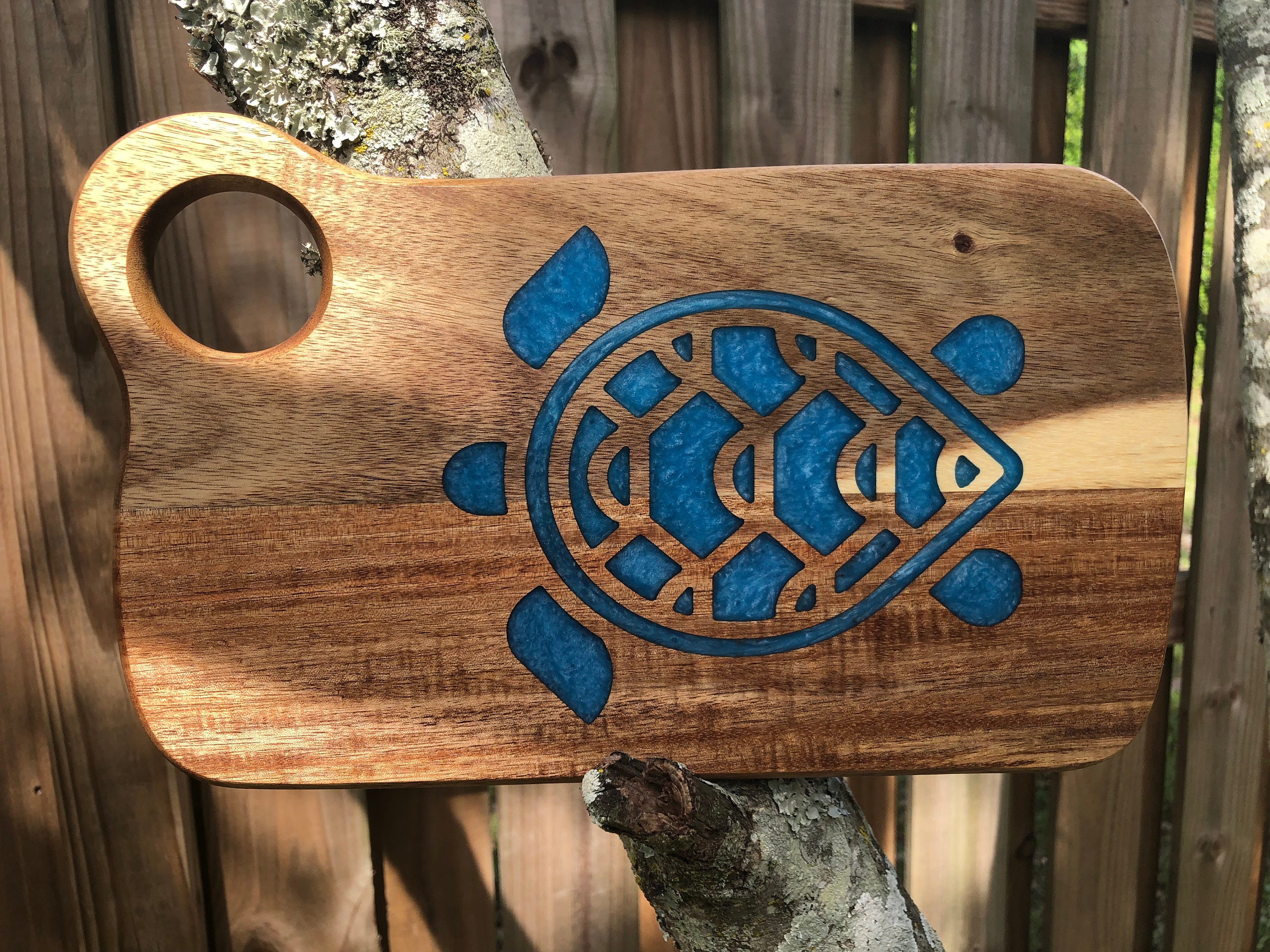 Sea Turtle Charcuterie Board, Nautical Serving Board, Engraved Wood ...
