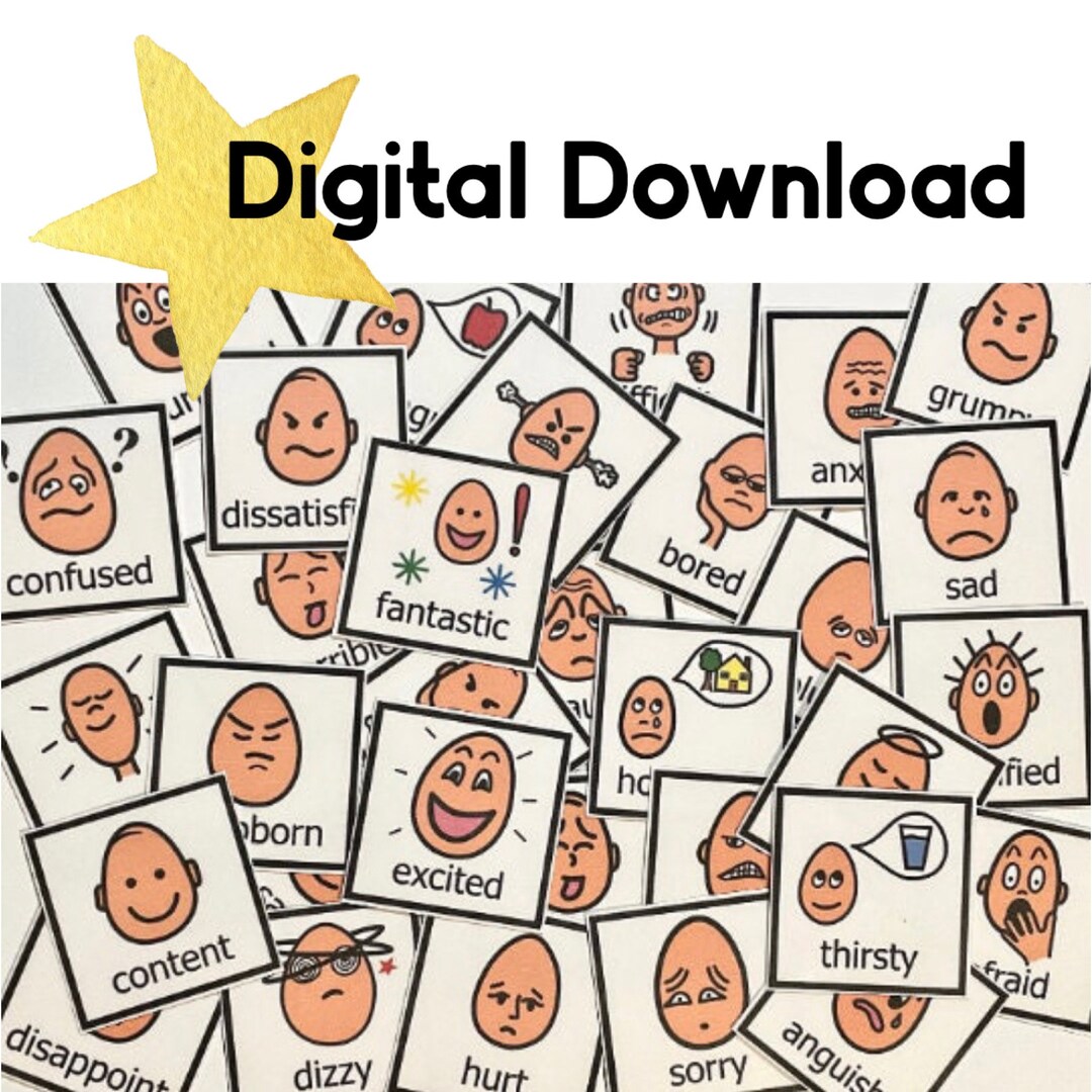 Emotions- Loose Cards 32 Count- Light Skin Tone- Digital Download - Etsy