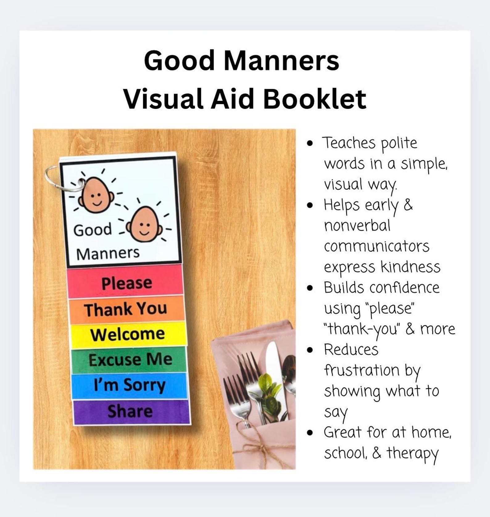 Good Manners- Visual Aid Support Booklet- Social Skills -behavior ...