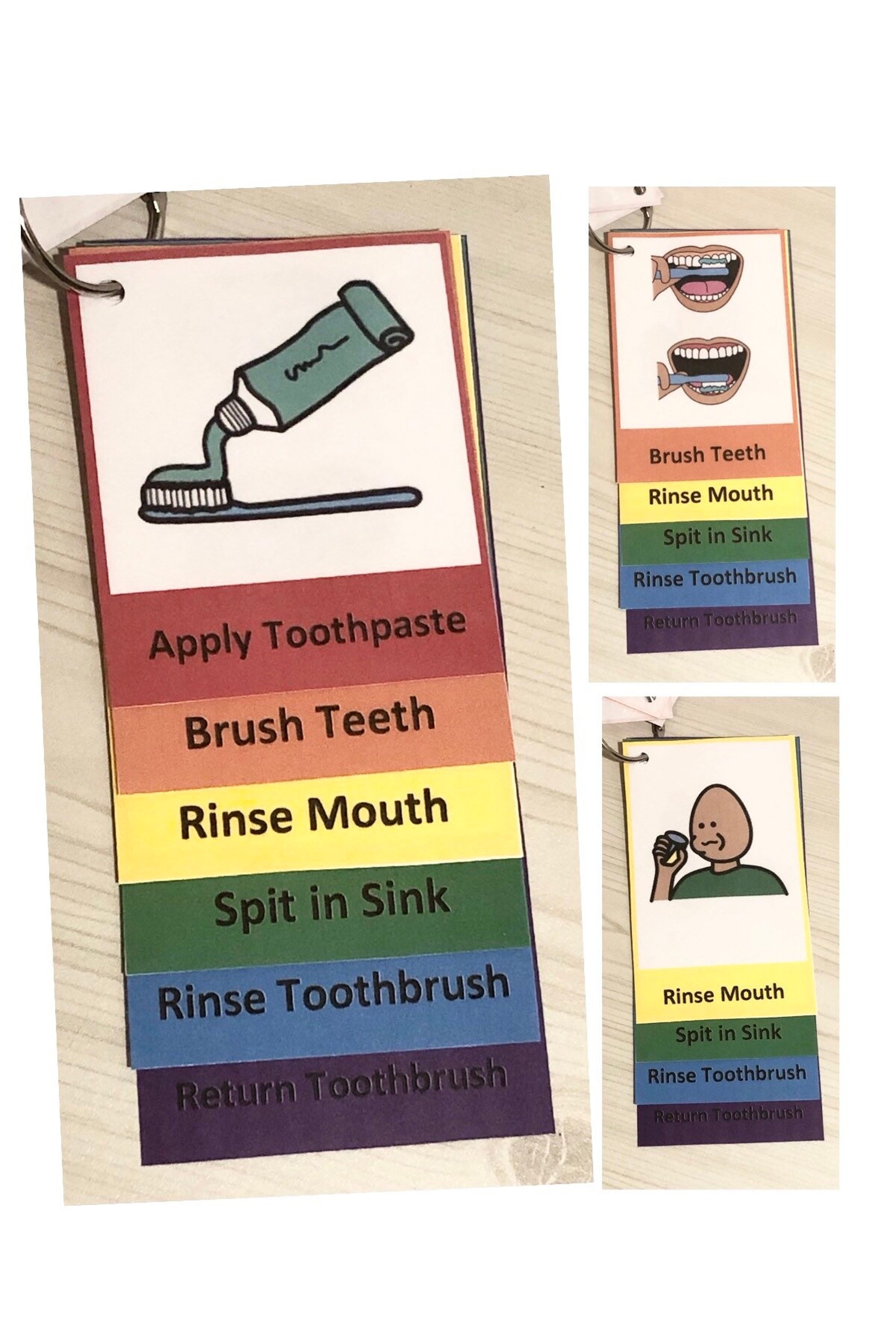 Brushing Teeth Visual Aid Booklet Autism Visual Schedule | Etsy