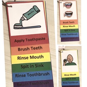 Brushing Teeth Visual Aid Booklet- Autism- Visual Schedule - Etsy