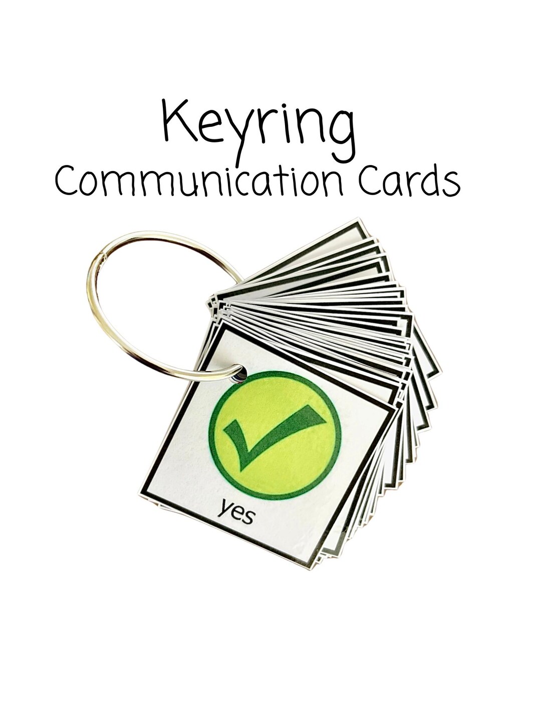 Keyring Communication Cards for Non-verbal and Autism Support - Etsy