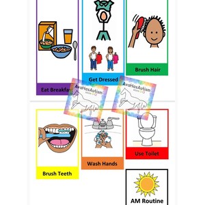 Morning Routine Visual Aid Support Booklet- Autism- Visual Schedule - Etsy