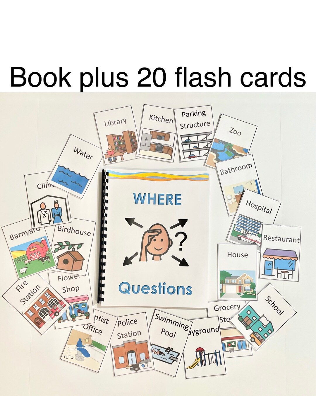 Where? Questions Spiral Book Plus Flashcards- Autism- Speech Therapy - Etsy