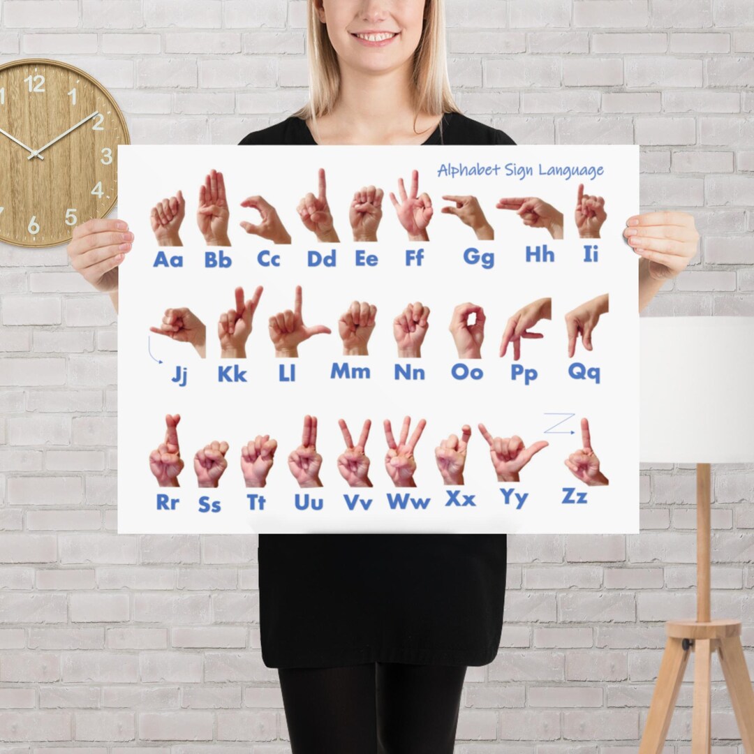 Alphabet Sign Language- Poster - Etsy