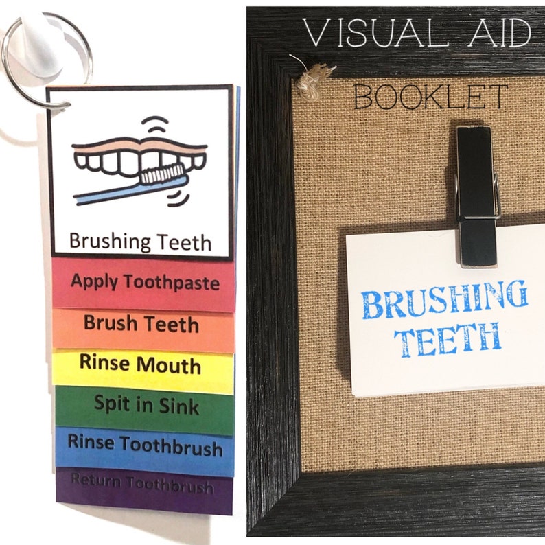 Brushing Teeth Visual Aid Booklet Autism Visual Schedule - Etsy