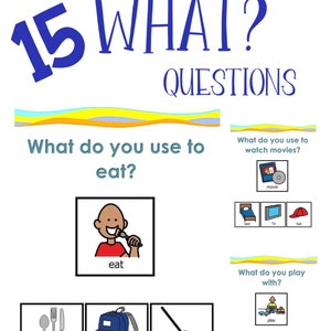 What? Questions Spiral Book Plus Flashcards- Autism- Speech Therapy ...