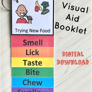 Visual Aid Booklet Trying New Food Autism Therapy Digital - Etsy