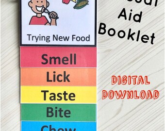 Visual Aid Booklet Trying New Food Autism Therapy - Etsy