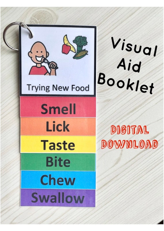 Visual Aid Booklet Trying New Food Autism Therapy Digital - Etsy