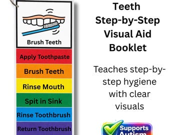 Visual Schedule for Brushing Teeth & Shower Routine | Bathroom Routine ...