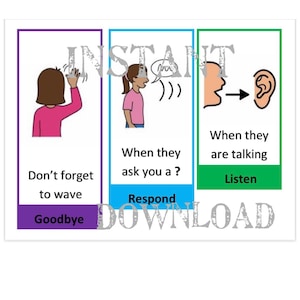 Autism- Conversation (girl) Visual Aid Booklet- Communication- Digital ...