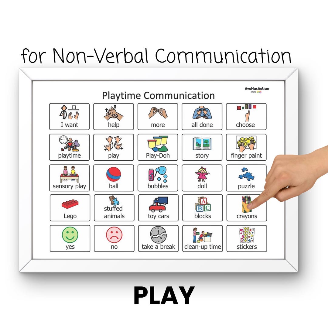 Playtime Communication Board for Speech Therapy - Etsy