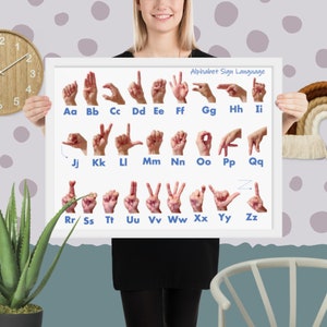 Sign Language Alphabet- Framed Poster - Etsy