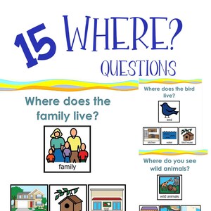 Where? Questions Spiral Book Plus Flashcards- Autism- Speech Therapy - Etsy