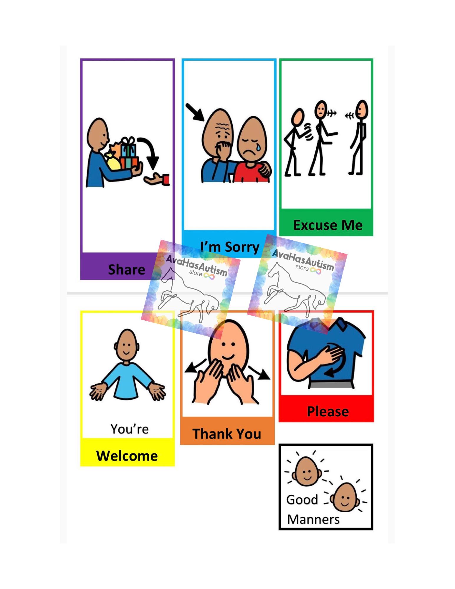 Good Manners- Visual Aid Support Booklet- Social Skills -behavior ...