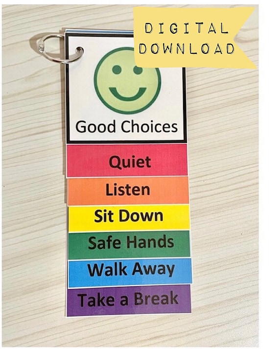 Make Good Choices Visual Aid Support Booklet Behavior - Etsy UK