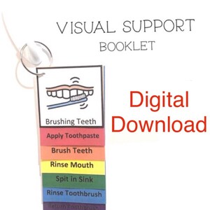 Brushing Teeth Visual Aid Booklet Digital Download - Etsy
