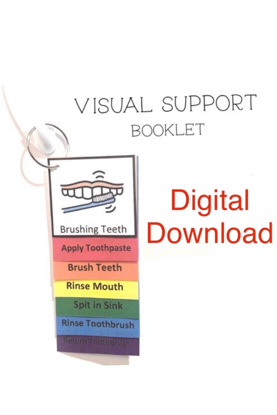 Brushing Teeth Visual Aid Booklet Digital Download | Etsy Australia