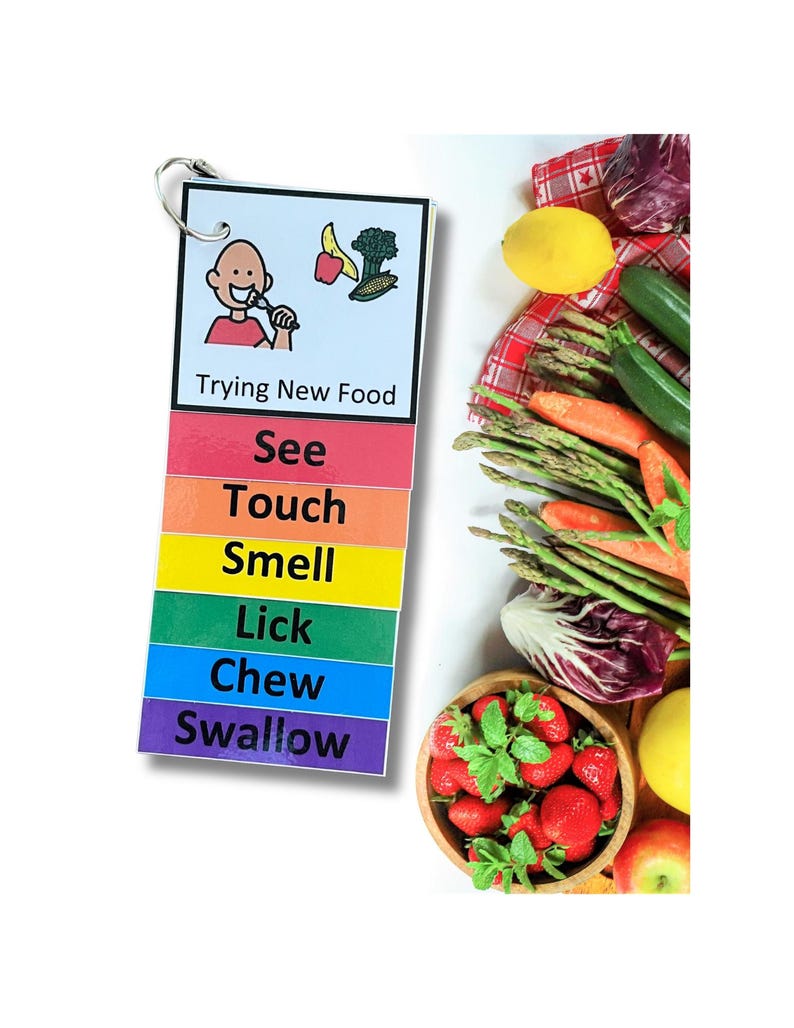 Visual Aid Booklet Trying New Food- Autism- Therapy - Etsy