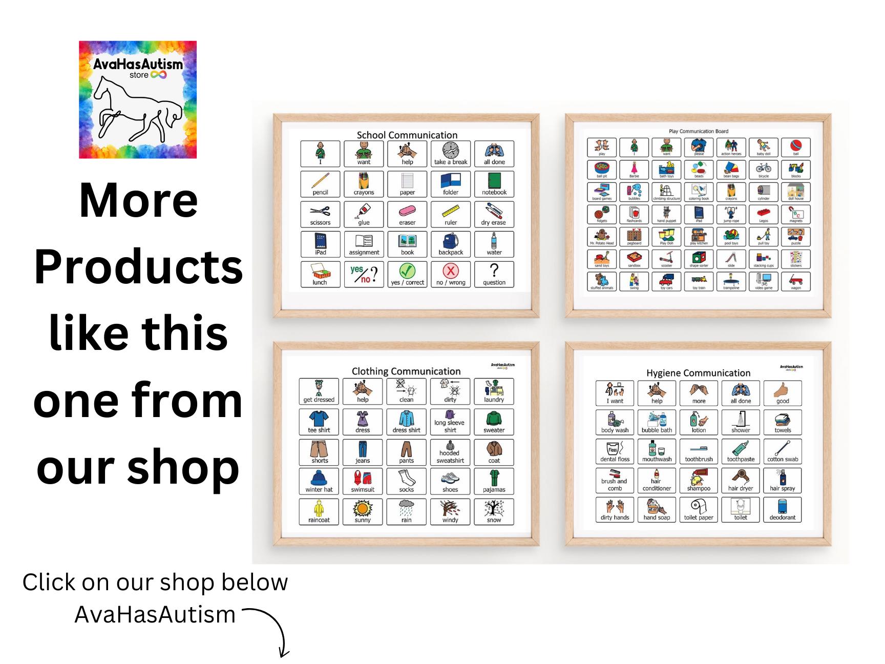 Playtime Communication Board for Speech Therapy - Etsy