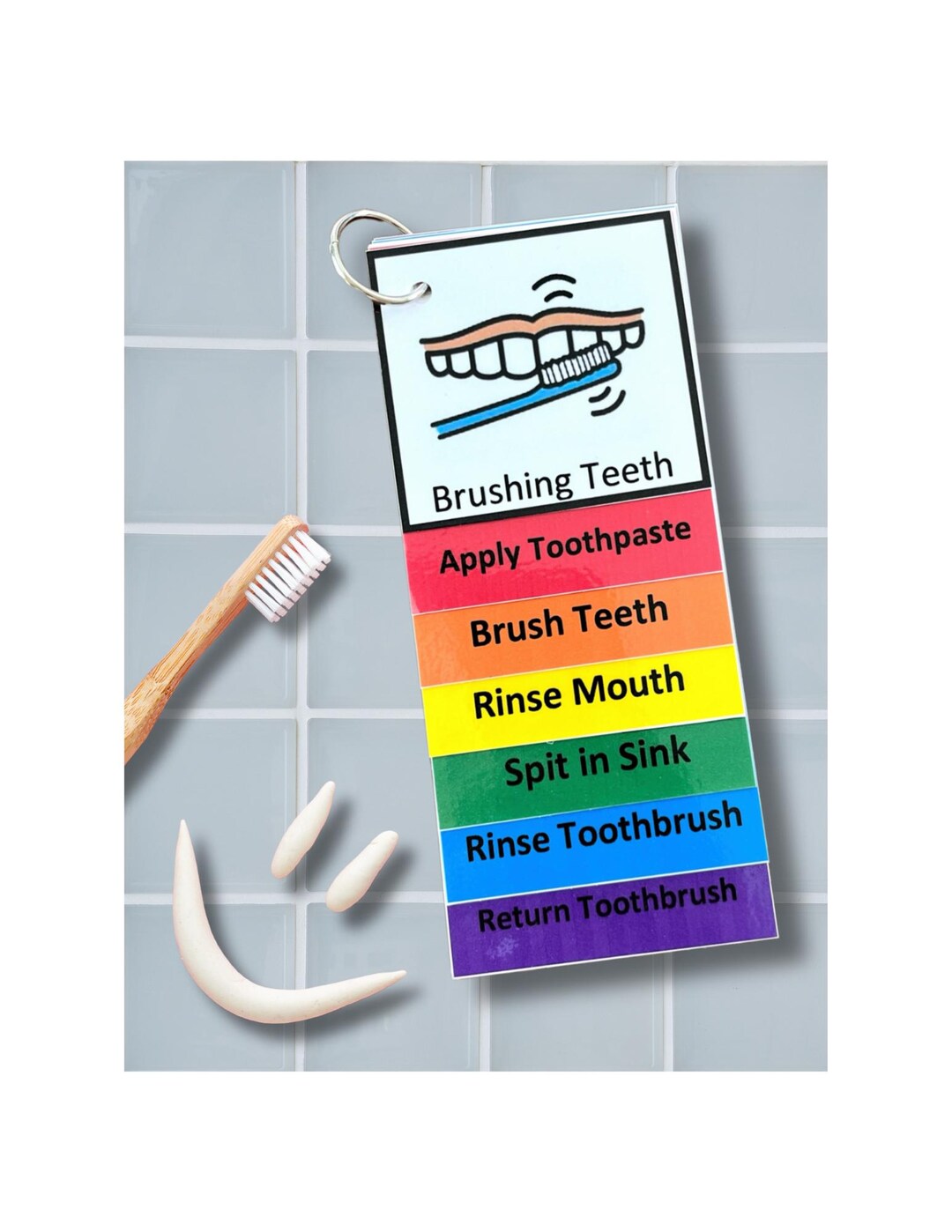 Brushing Teeth Visual Aid Booklet- Autism- Visual Schedule - Etsy