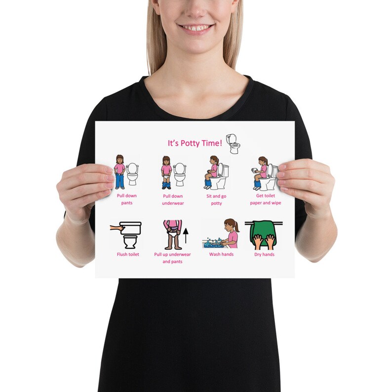 Girl It's Potty Time Poster - Etsy