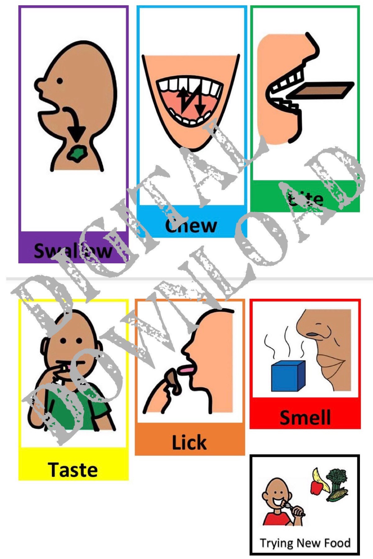 Visual Aid Booklet Trying New Food Autism Therapy Digital - Etsy