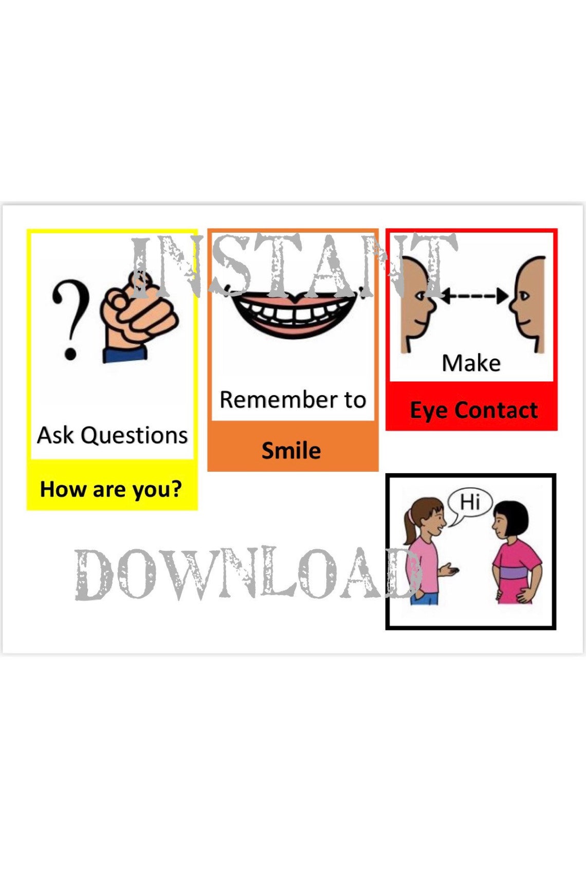 Autism Conversation girl Visual Aid Booklet Communication | Etsy