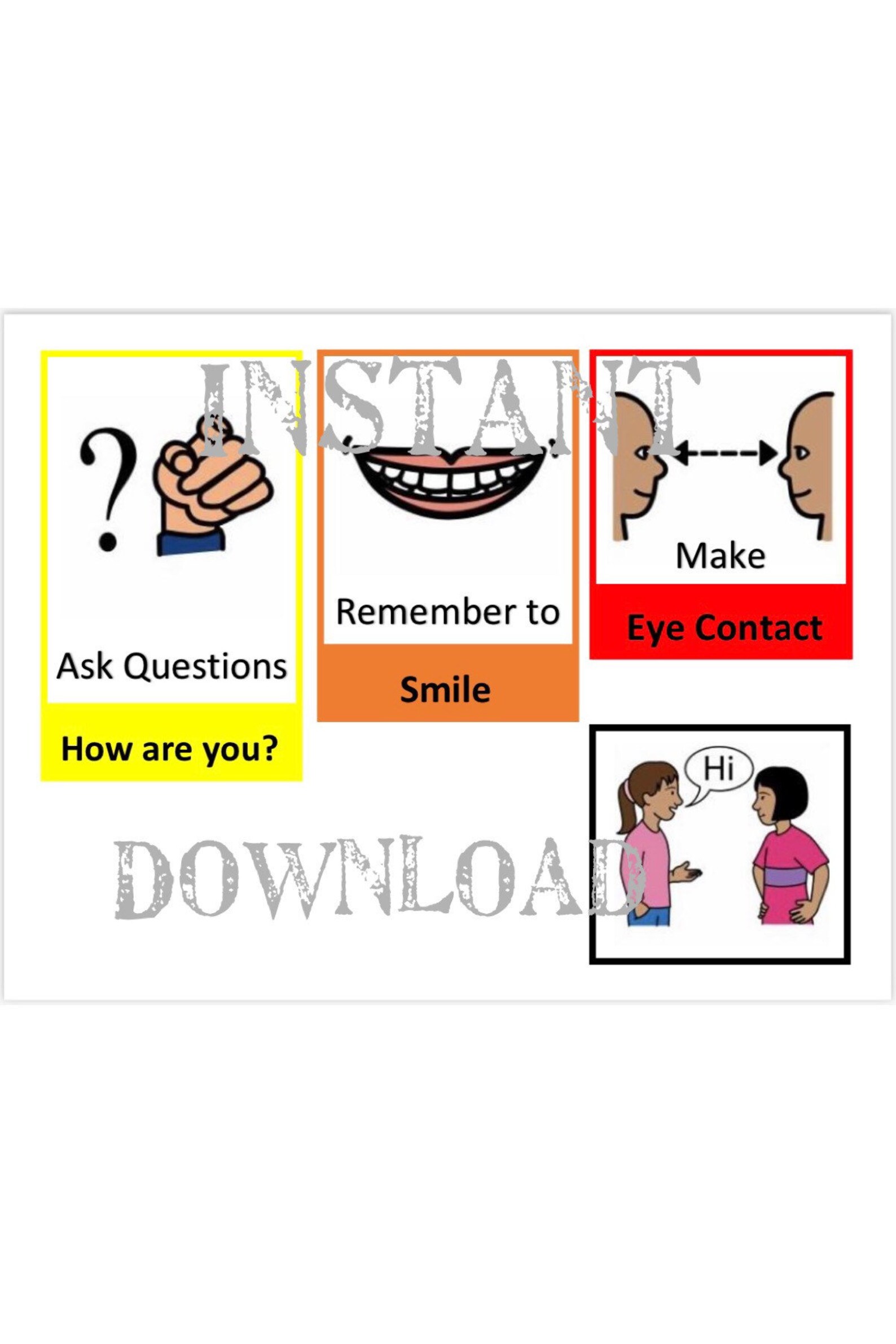 Autism Conversation girl Visual Aid Booklet Communication | Etsy