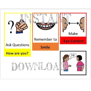 Autism- Conversation (girl) Visual Aid Booklet- Communication- Digital ...