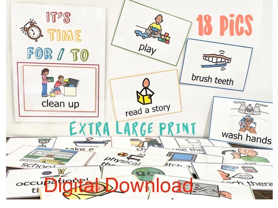 Visual Aid It's Time To... 1 Step Schedule Routine | Etsy