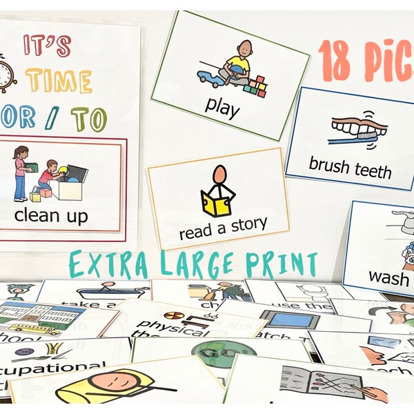 Large Visual Schedule - Etsy