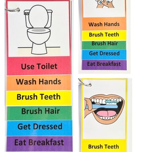 Morning Routine Visual Aid Support Booklet- Autism- Visual Schedule - Etsy