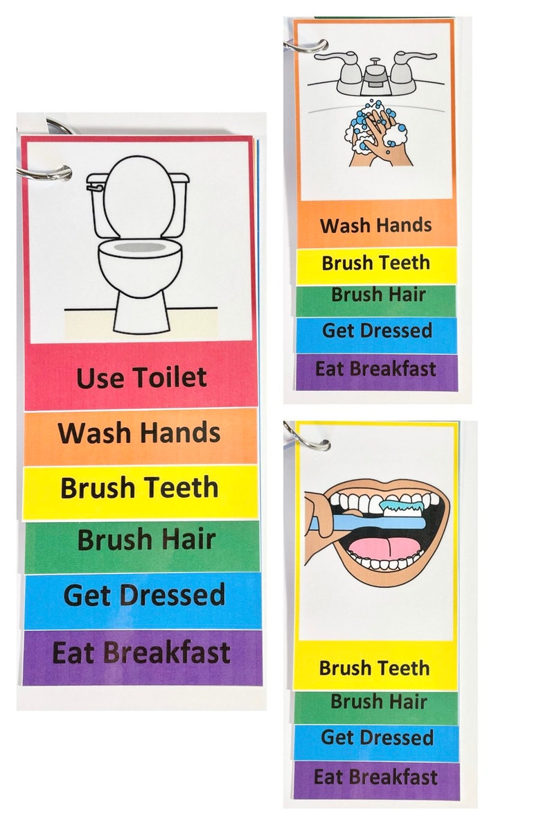Morning Routine Visual Aid Support Booklet Autism Visual - Etsy