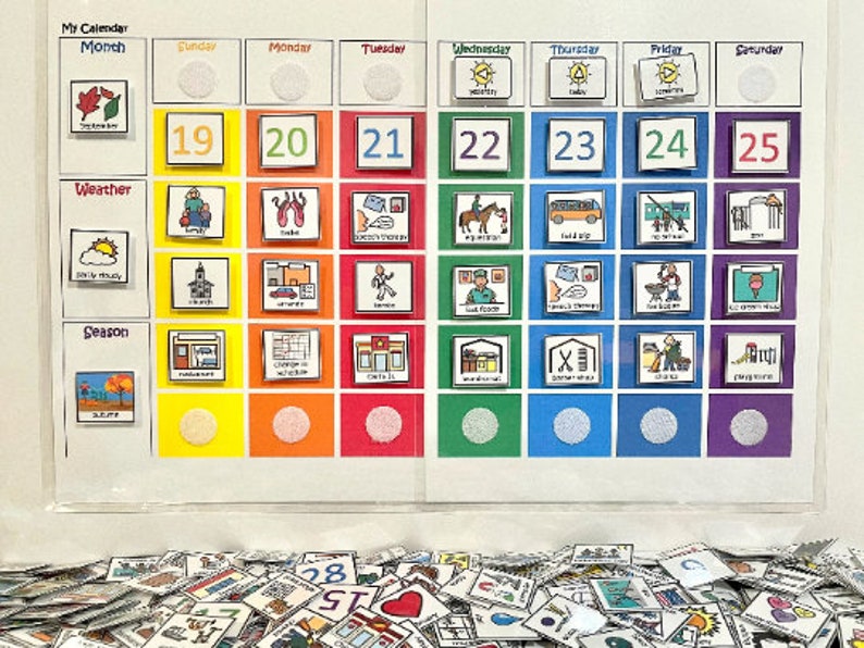 Calendar for Kids Routine Scheduling Visual Aid Daily - Etsy