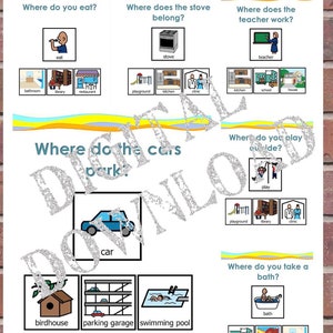 Speech Therapy- Where Questions- Digital Download - Etsy