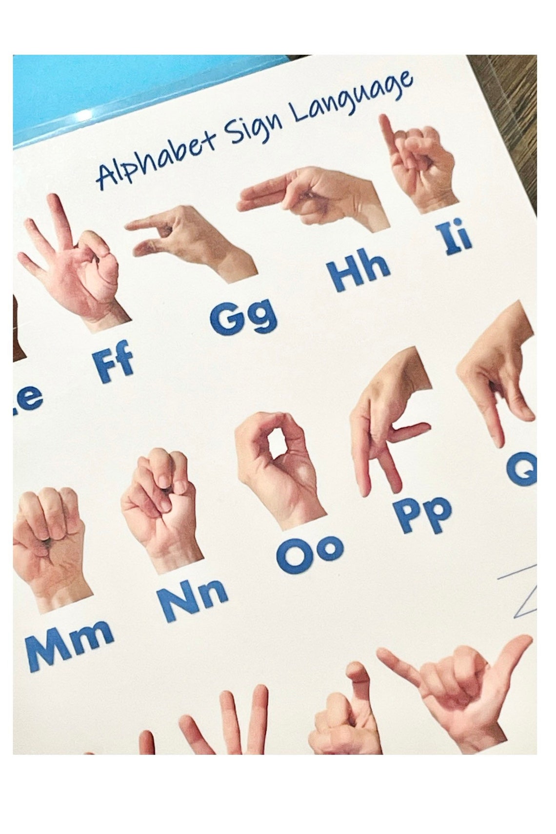 American Alphabet Sign Language Chart - Etsy