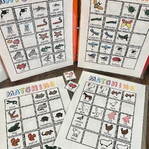 Animal Activity Set- Therapy- Autism- Velcro Matching- Sorting- Speech ...