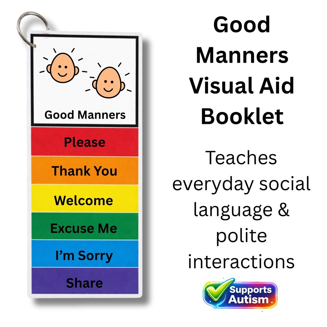 Good Manners Visual Cards for Kids – Autism & Social Skills Support ...