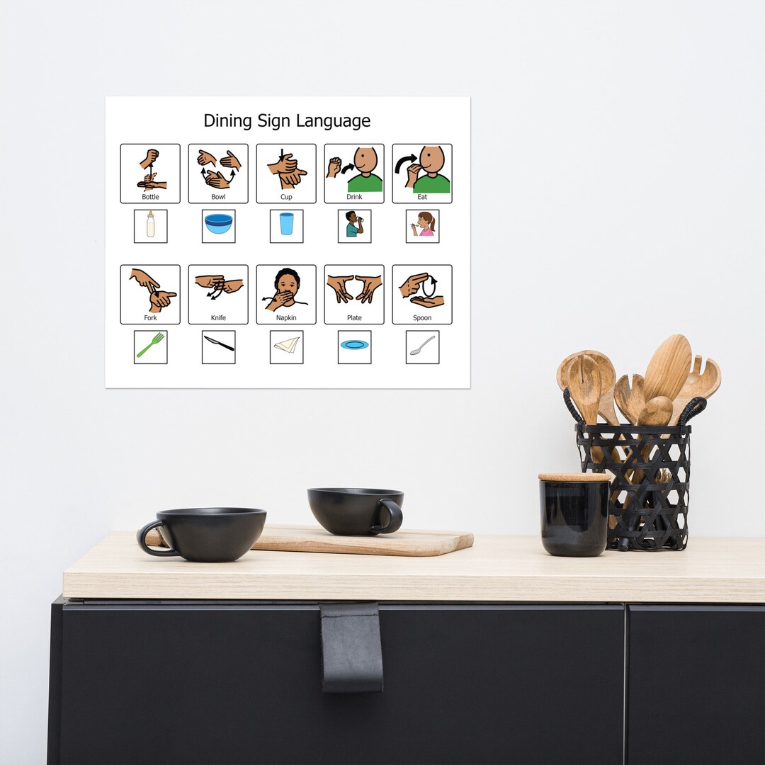 Dining Sign Language- Poster - Etsy
