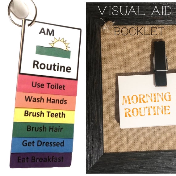 Morning Routine Visual Aid Support Booklet Autism Special | Etsy