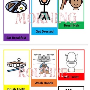 Morning Routine Visual Aid Support Booklet- Autism- Digital Download ...