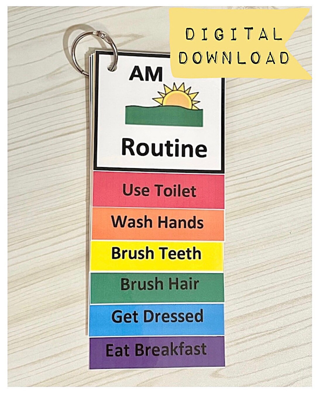 Morning Routine Visual Aid Support Booklet- Autism- Digital Download ...