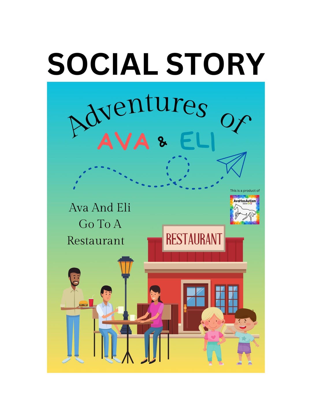 Social Story | Going to a Restaurant | Book About Manners | Ava and Eli ...